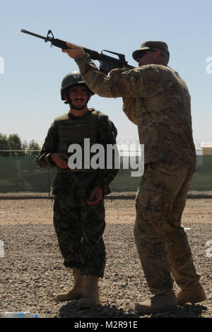 Sailor trains Afghan National Army broadcasters Stock Photo - Alamy
