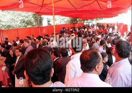 Karachi, Pakistan. 7th February, 2018. Senate elections candidates of ...