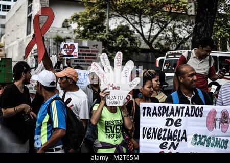 Caracas, Miranda, Venezuela. 8th Feb, 2018. People gathered in Caracas ...