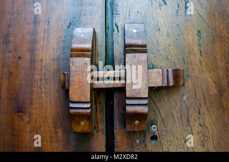 Ancient door latch - Traditional ancient wooden door latch Stock Photo ...