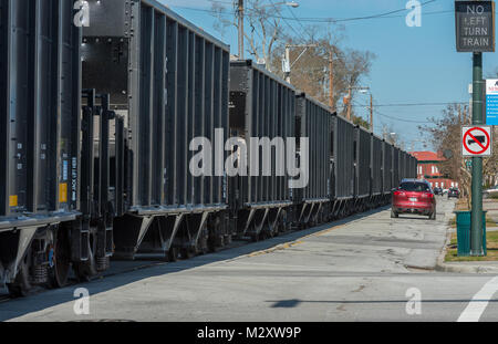 Car Driving Past Road Signs Stock Photo - Alamy