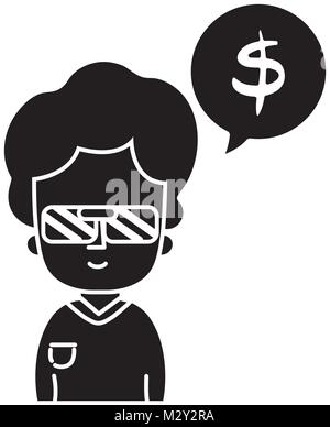 silhouette man with t-shirt and chat bubble message vector illustration ...