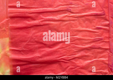 red color creased tissue paper bacground texture Stock Photo - Alamy