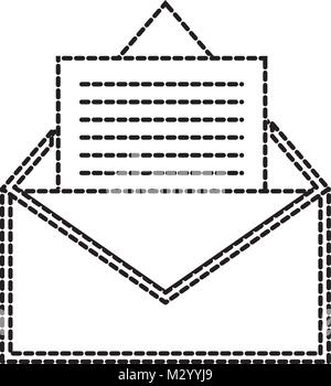 dotted shape letter e-mail message text style vector illustration Stock ...