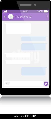 Social network Messenger concept template. Modern messenger app ...