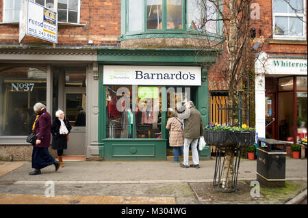 Barnardo's Charity Shop, High Street, Cranleigh, Surrey, England Stock ...