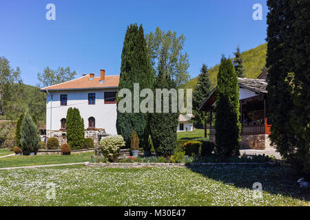 Panoramic view of Temski monastery St. George, Pirot Region, Republic ...