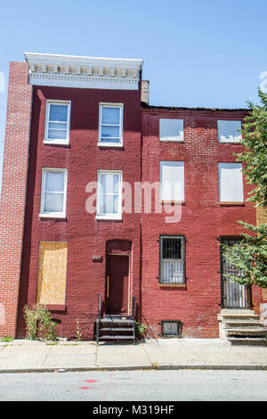 Abandoned row houses in Baltimore, Maryland Stock Photo - Alamy