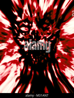 Angry zombie head red cover. Illustration in genre of horror. Image ...