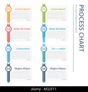 Vertical process chart, flow chart template, infographics design ...