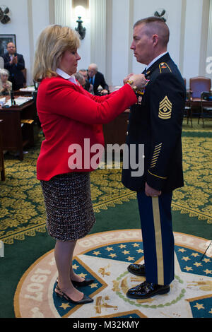 The Honorable Mary Fallin, governor of Oklahoma, and Col. Louis Wilham ...