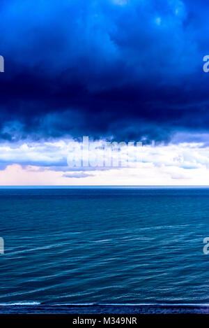 Aqua Sunrise Waterscape. A calming and tranquil minimalist seascape ...