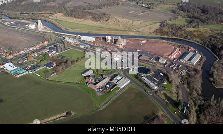 aerial view of Compass Minerals site at Winsford, Cheshire,UK Stock ...
