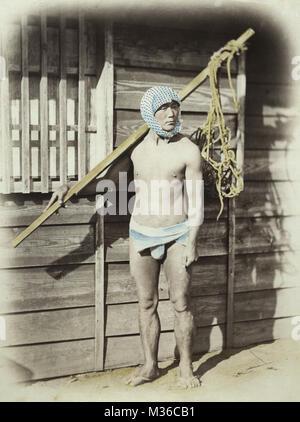 1860's Japan - portrait of a coolie labourer porter Felice or Felix ...