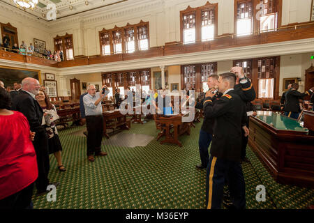 Family, friends and fellow Guardsmen attend the Texas Army National ...