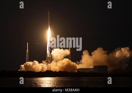 The SES-9 satellite was launched aboard a SpaceX Falcon 9 rocket from ...
