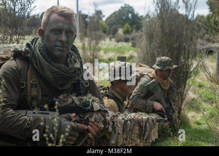 New Zealand Army Lance Cpl. Jonathan Sorenson assists U.S. Marine Cpl ...