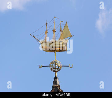 Wind direction indicator on top of roof Stock Photo - Alamy