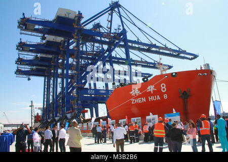 Walvis Bay Port, Namibia loading container Stock Photo - Alamy