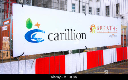 Carillion Plc signage on a building site in the UK Stock Photo - Alamy