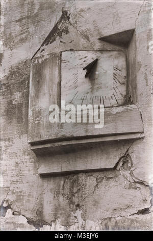 and the gnomon in the antique broken wall Stock Photo - Alamy