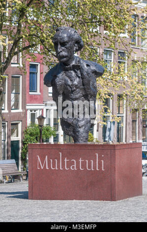 Statue of Multatuli in Amsterdam, Netherlands Stock Photo - Alamy