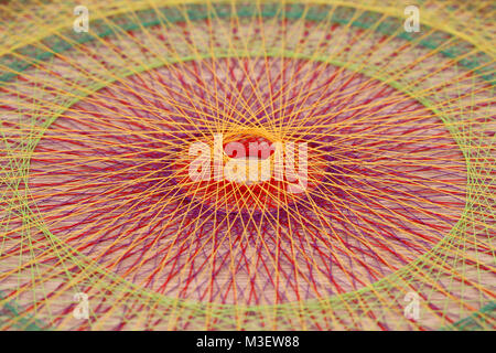 Braid with colorful strings, folk handicraft art Stock Photo - Alamy