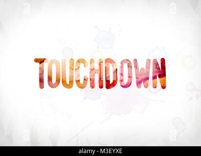 The word Goal concept and theme painted in colorful watercolors on a ...