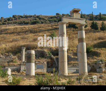 Ruins of Prytaneion in an ancient Greek city Ephesus, Turkey Stock ...