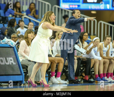 UCLA Bruins head coach Cori Close watches the play in the second half ...