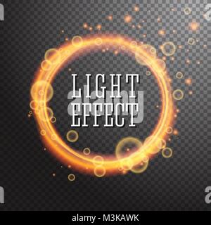 Shining circle light effect design element. Vector illustration Stock ...