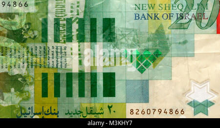 Israel 20 Twenty Sheqalim Shekel Currency Bank Notes Stock Photo - Alamy