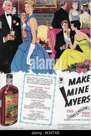 1950s UK Myer's Magazine Advert Stock Photo - Alamy