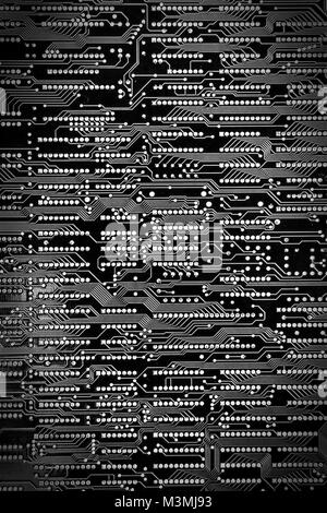 Backside of the black circuit Board Stock Photo - Alamy