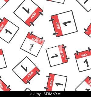 May 4 calendar page seamless pattern background. Business flat vector ...
