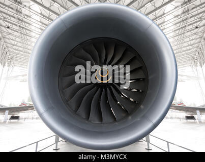 Propeller Jet engine with sunrise taken from inside aircraft Stock ...