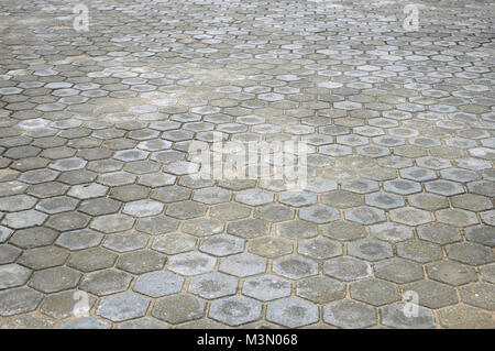 brick octagonal walkway pavement texture background Stock Photo - Alamy