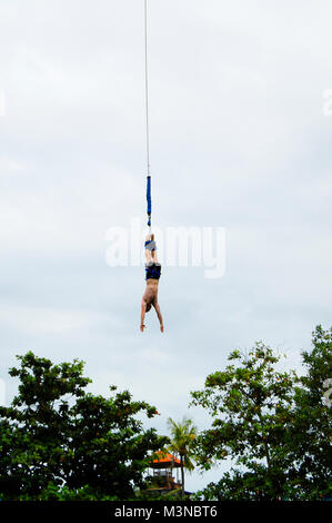 Bungee Rope. Bungee jumping rope cut open to show how it's made Stock ...