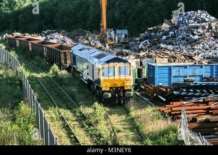 Advenza Class 66 freight loco number 66844 at Shipley Station, Shipley ...