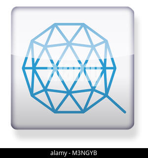 Qtum cryptocurrency QTUM logo as an app icon. Clipping path included ...