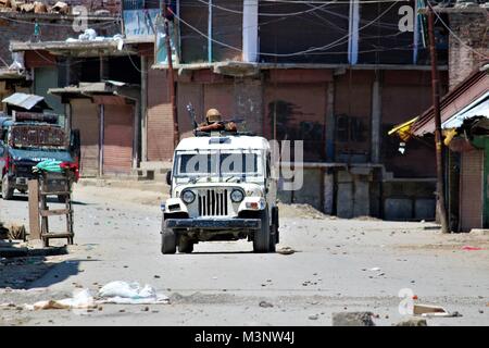 Police jeep in Sopore area, Kashmir, India, Asia Stock Photo - Alamy