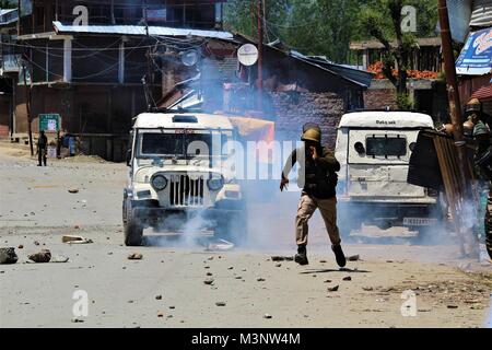 Police running in Sopore area, Kashmir, India, Asia Stock Photo - Alamy