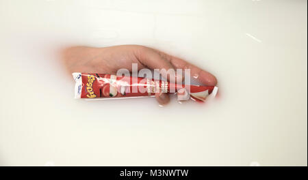 Frube Yoghurt Creations and Experiments Stock Photo - Alamy