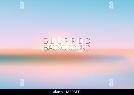 horizontal wide pink blurred background. Sunset and sunrise sea blurred ...