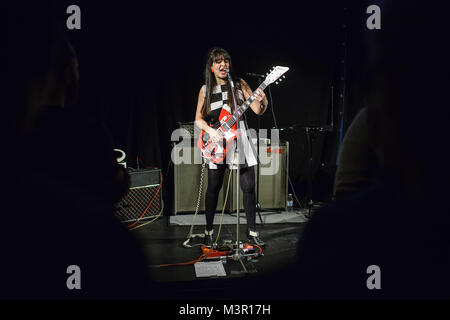 The Danish-Brazilian garage rock duo The Courettes performs a concert ...