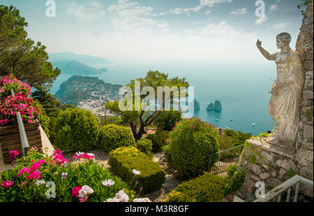 panorama of Capri island from Monte Solaro, in Anacapri, june 10, 2015 ...