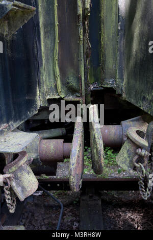 Detail of old British Railways mark 1 coach buffers at Devon Rail ...