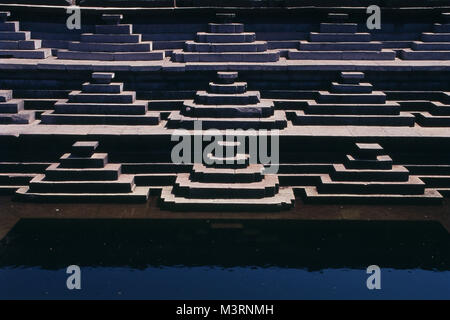 Pushkarani Stepped Tank, Ancient ruins in Hampi, India Stock Photo - Alamy