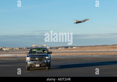 A Combat Alert Cell truck sits on the flightline at Joint Base ...