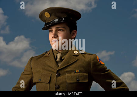 Robert Waid models the Army Air Corps service dress uniform from the ...